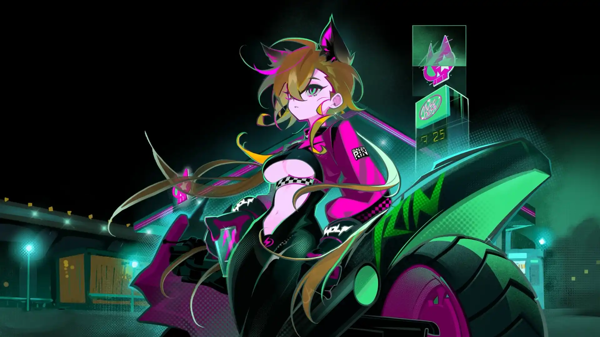 Racer Rin Muse Dash Live Wallpaper
