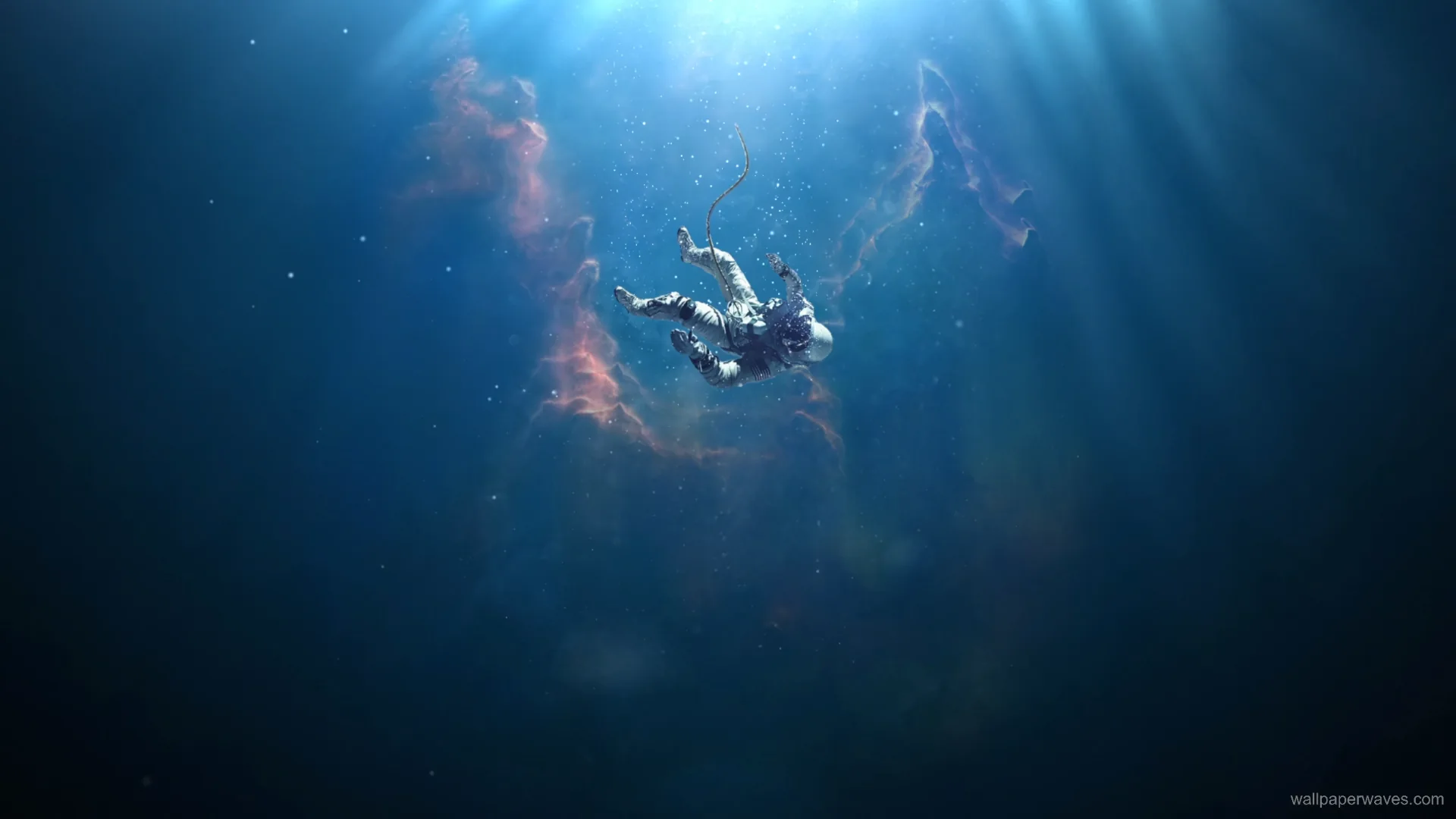 Astronaut in Deep Water Universe Live Wallpaper