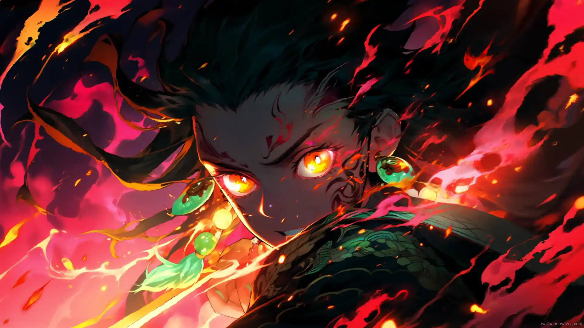 Tanjiro Rage Demon Slayer Live Wallpaper