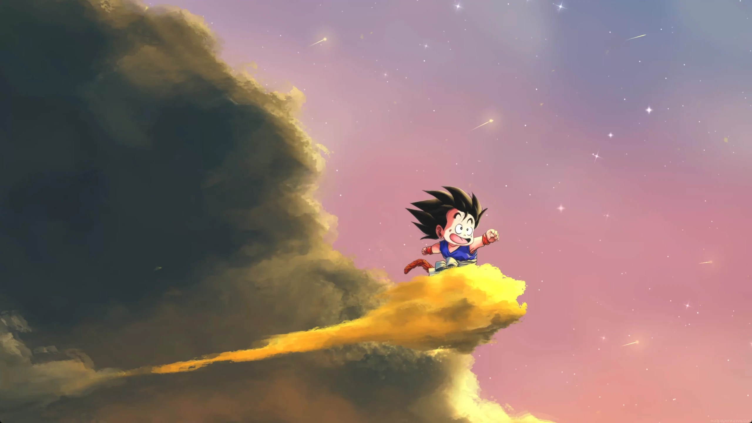 Goku on Flying Nimbus Live Wallpaper