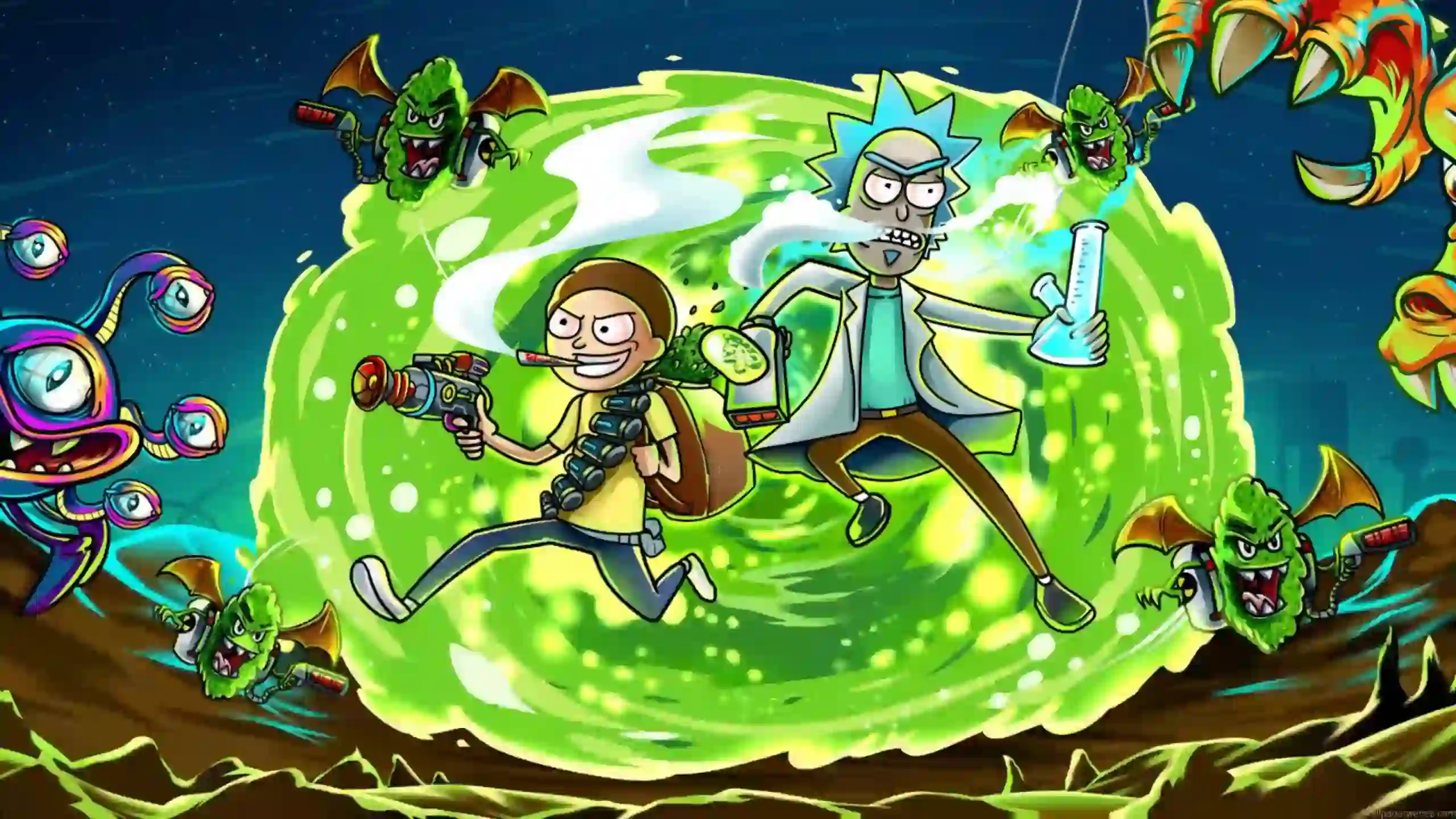Portal Gun Madness – Rick and Morty Live Wallpaper