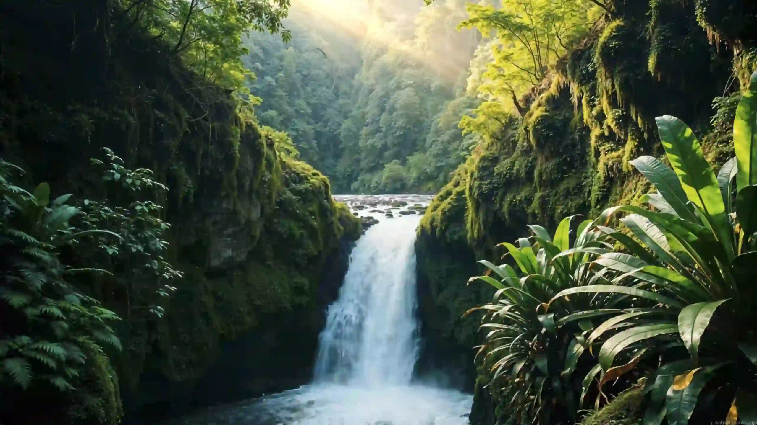 Tropical Forest Waterfall Serenity Live Wallpaper