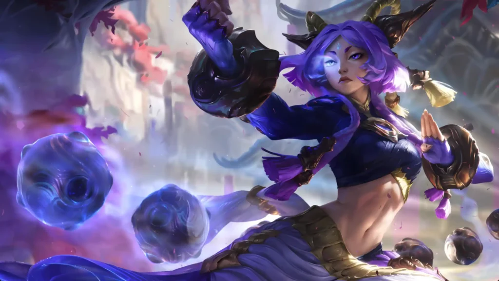 Yunara Purple Magic League of Legends Live Wallpaper