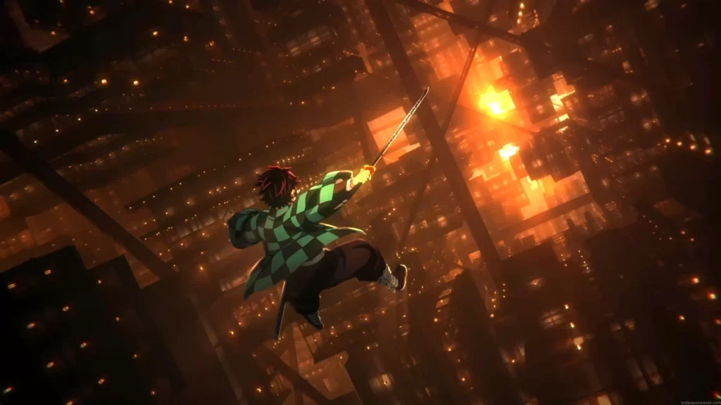 Infinity Castle Fall Tanjiro Kamado Live Wallpaper