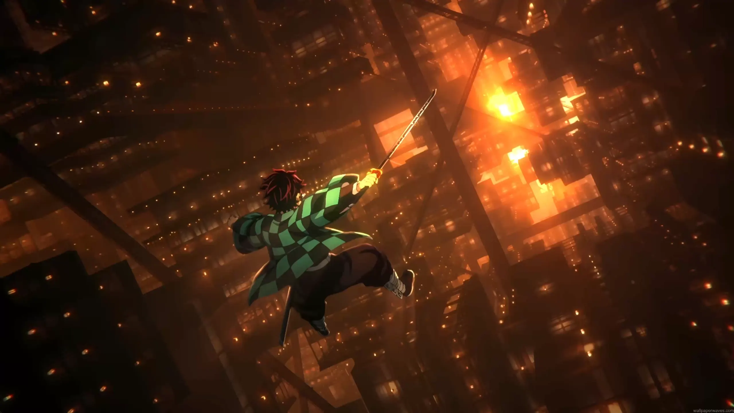 Infinity Castle Fall Tanjiro Kamado Live Wallpaper