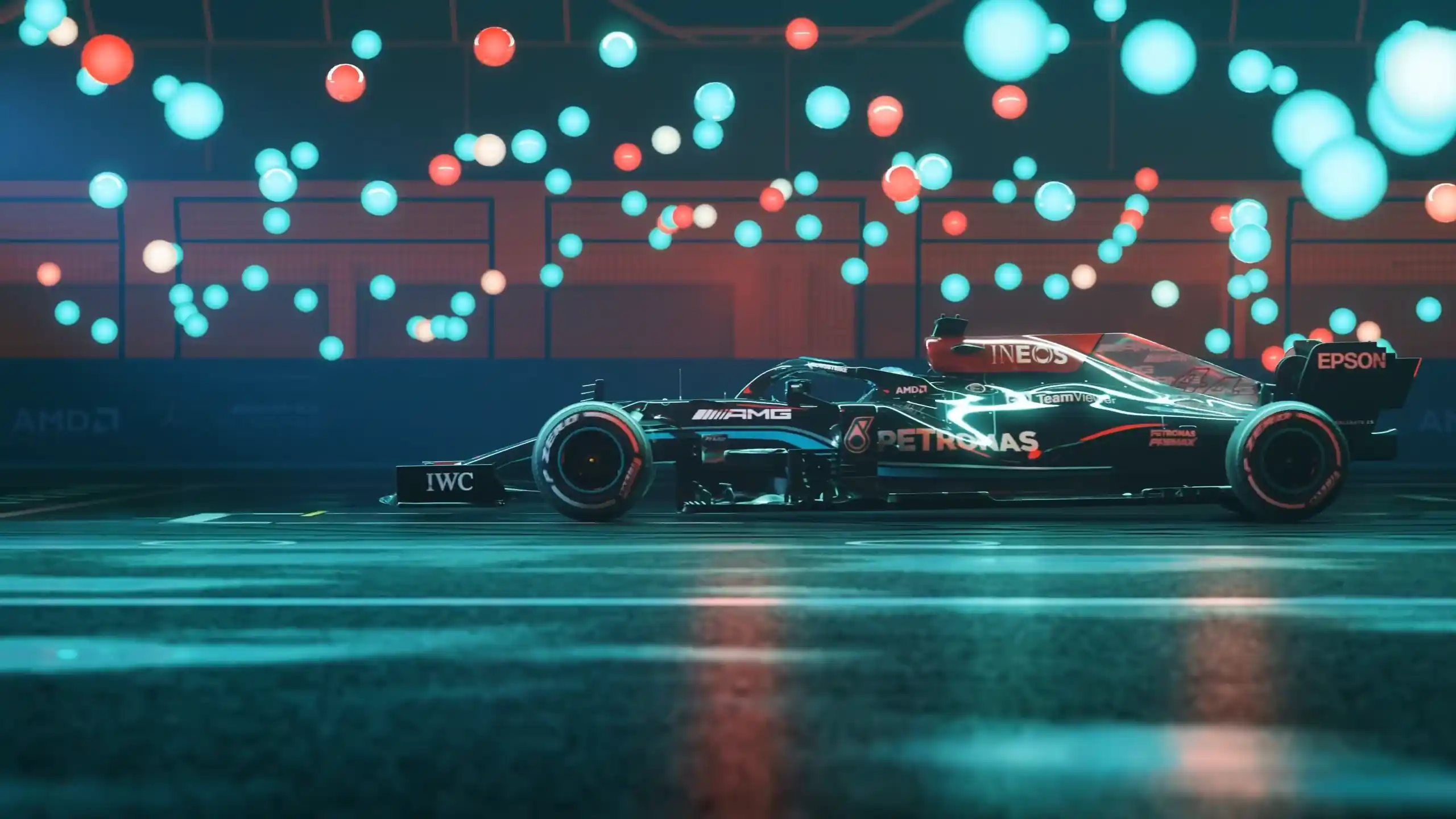 Mercedes-AMG F1 Night Mode Live Wallpaper