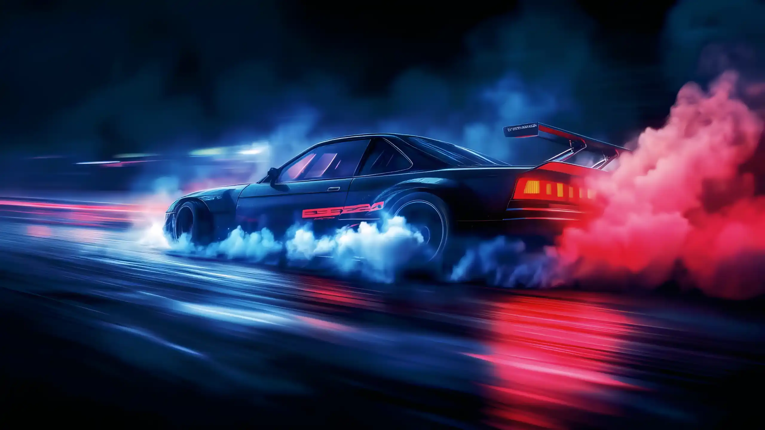 Neon Drift Car Burnout Live Wallpaper