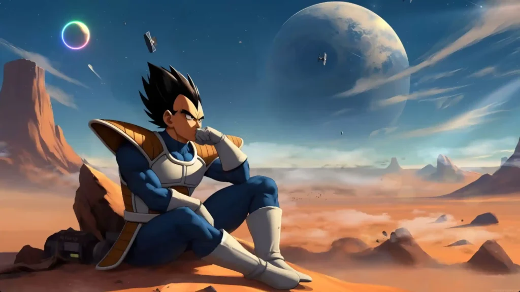 Vegeta on Red Planet Dragon Ball Z Live Wallpaper