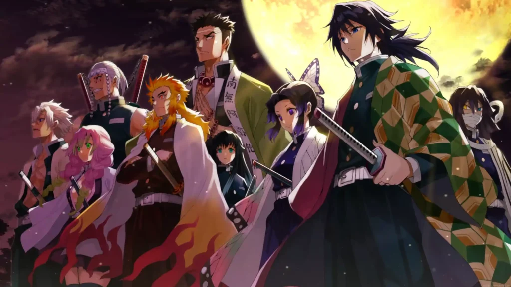 Demon Slayer Hashira Corps Full Moon Live Wallpaper