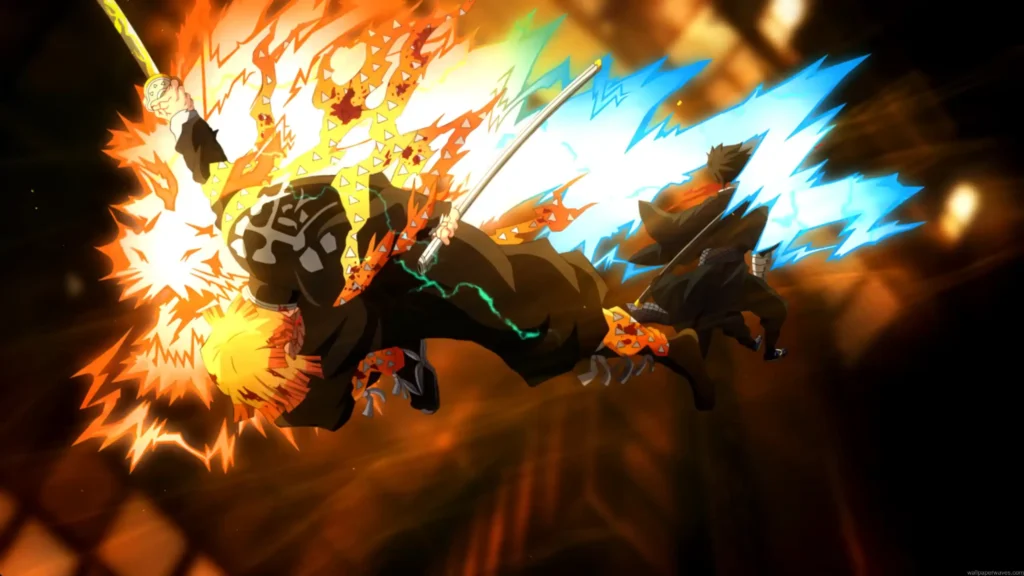 Zenitsu 7th Form Flaming Thunder God Live Wallpaper