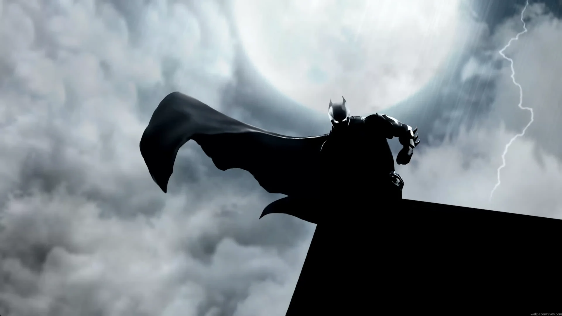 Batman Dark Knight Rooftop Pose Live Wallpaper