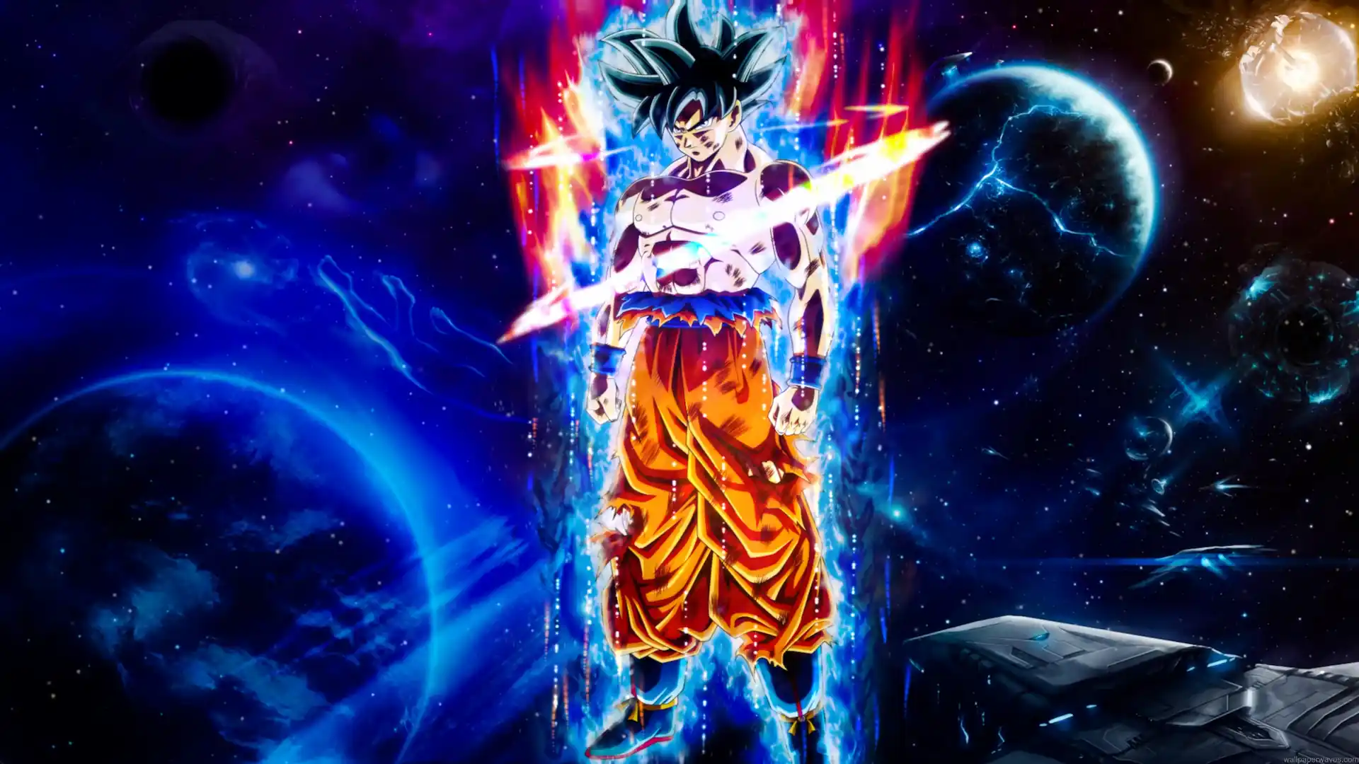 Goku Ultra Instinct Celestial Aura Burst Live Wallpaper