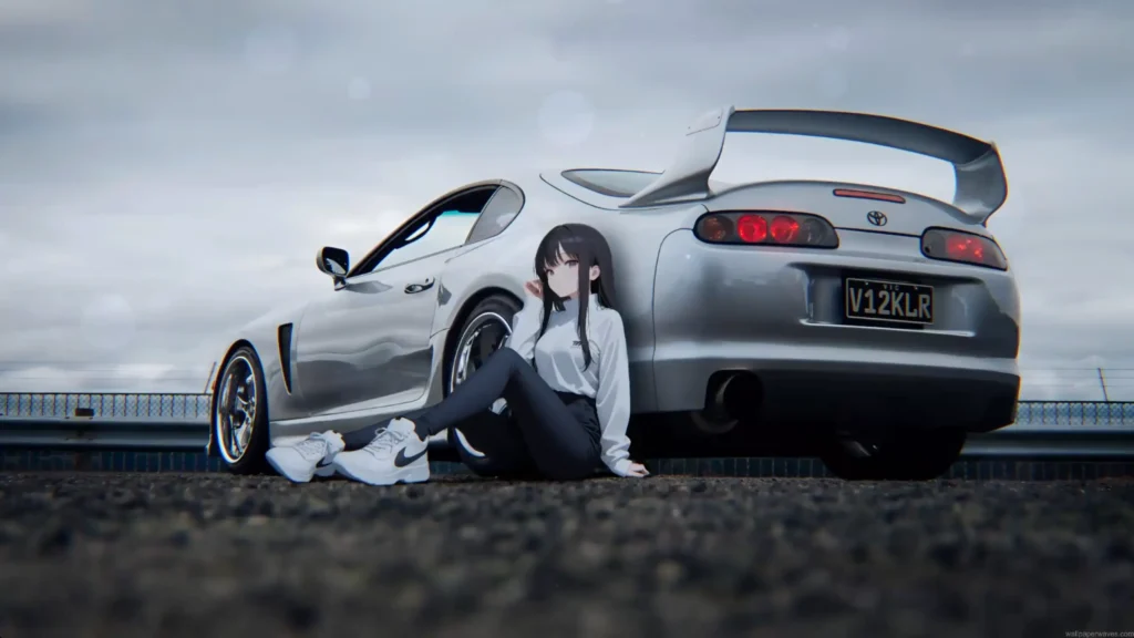 Anime Girl Toyota Supra Live Wallpaper